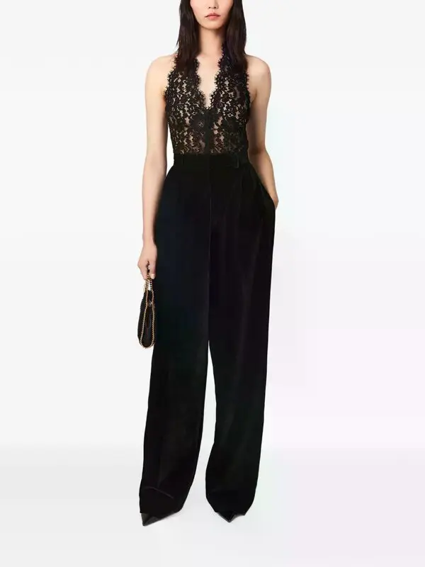 Stella McCartney Lace Halterneck Top - Black