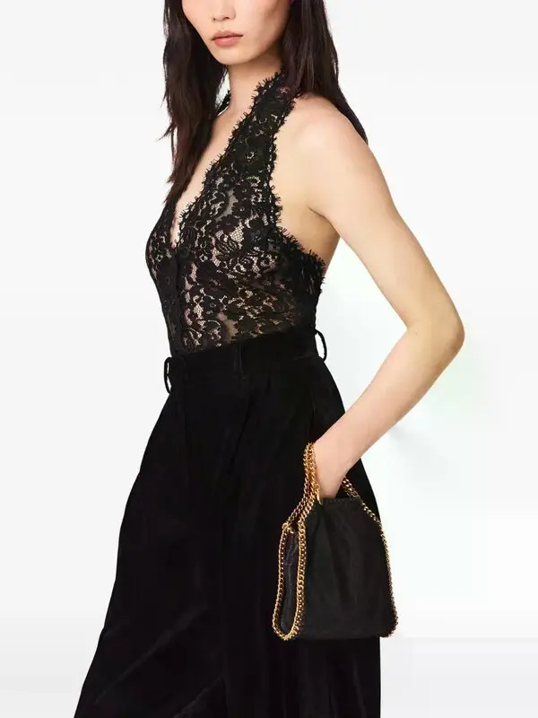 Stella McCartney Lace Halterneck Top - Black