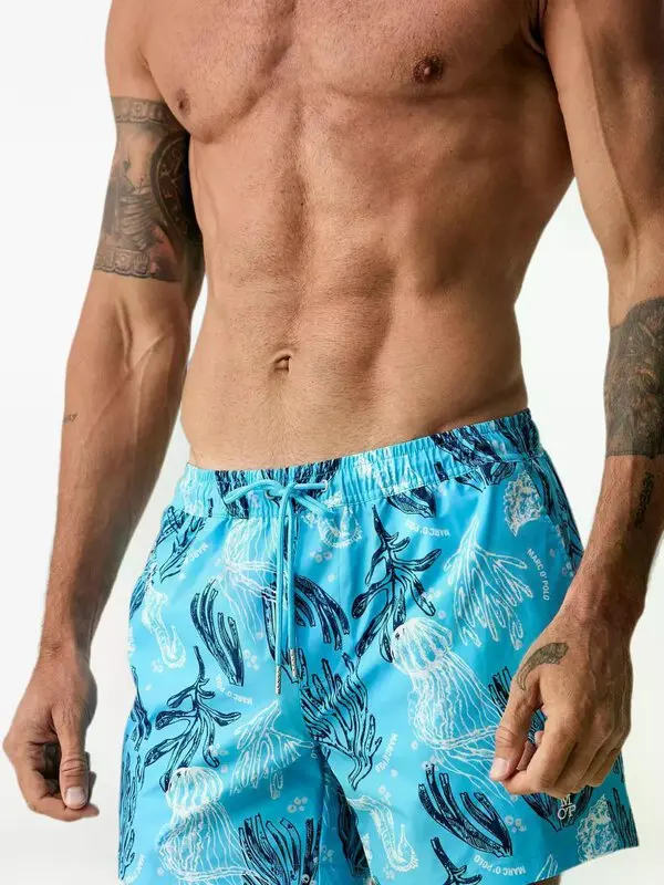Marc O'polo Graphic-print Drawstring Swim Shorts