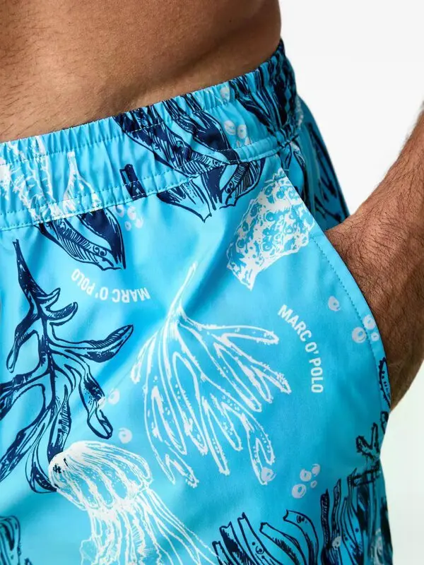 Marc O'polo Graphic-print Drawstring Swim Shorts