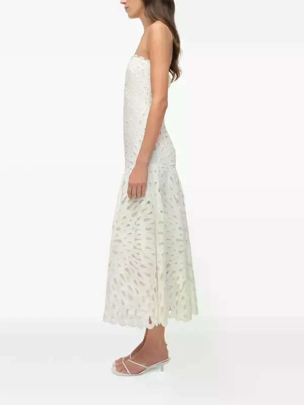 Simkhai Florence Embroidered Lace Midi Dress