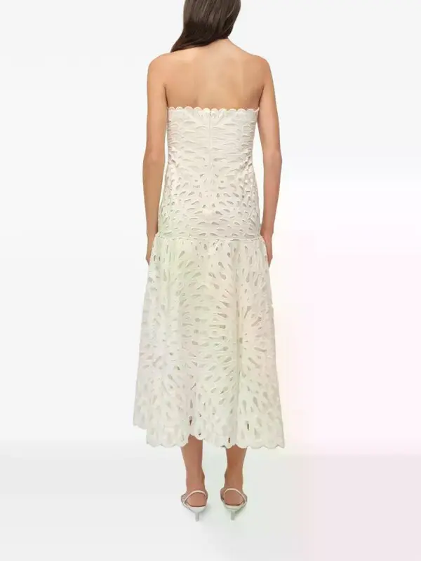 Simkhai Florence Embroidered Lace Midi Dress