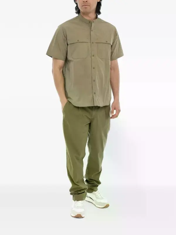 Woolrich Short-sleeve Band-collar Shirt