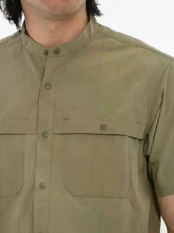 Woolrich Short-sleeve Band-collar Shirt