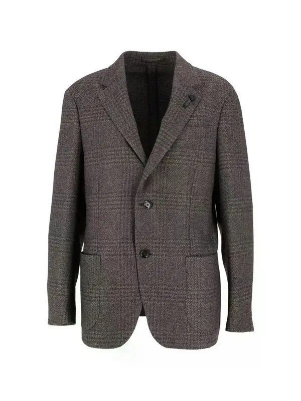 LARDINI Roma Prince Of Wales Check-pattern Blazer
