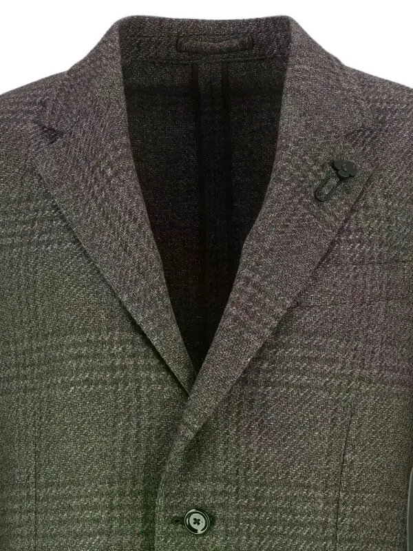 LARDINI Roma Prince Of Wales Check-pattern Blazer