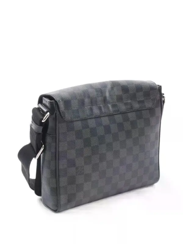 LOUIS VUITTON 2017 Damier Graphite District Pm Shoulder Bag - Black