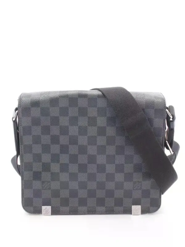LOUIS VUITTON Damier Graphite District Pm Shoulder Bag - Black