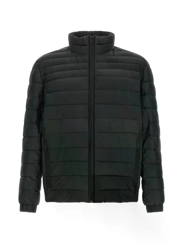 BOSS Packable Water-repellent Padded Jacket With Logo Badge - Black