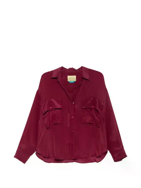 Momoni Chest Pocket Button-down Shirt - Purple