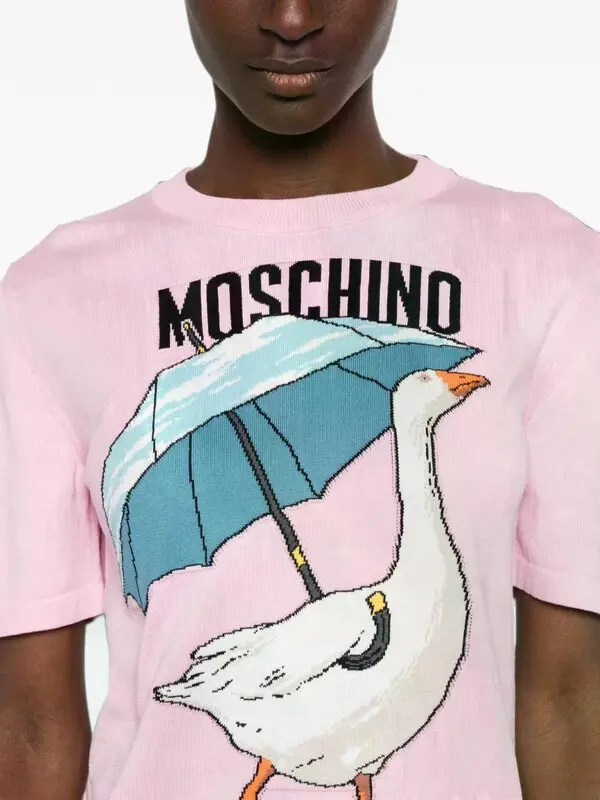 Moschino Short-sleeve Goose Motif Top