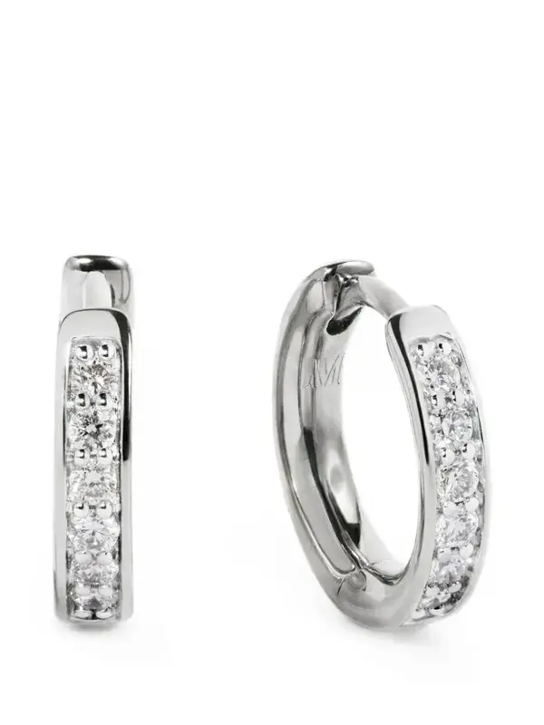 Monica Vinader Essential Diamond Pavé Huggie Earrings