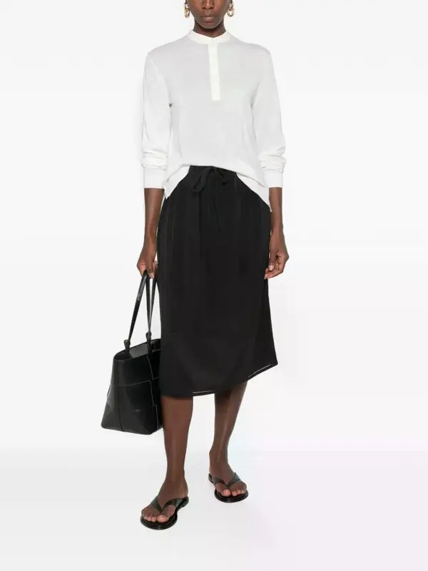 TOTEME Drawstring-waist Midi Skirt