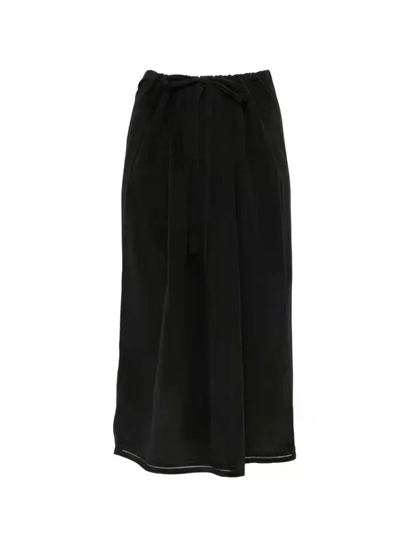 TOTEME Drawstring-waist Midi Skirt - Black