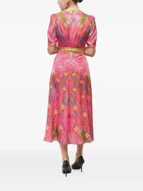 Saloni Tabitha Floral-print Midi Dress