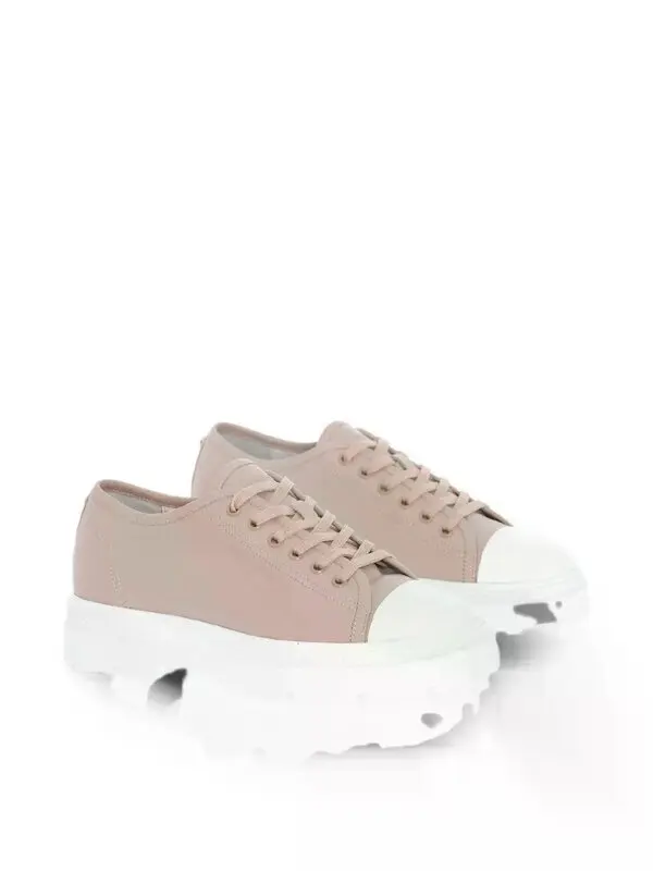 Woolrich Hammered Leather Chunky Sneakers
