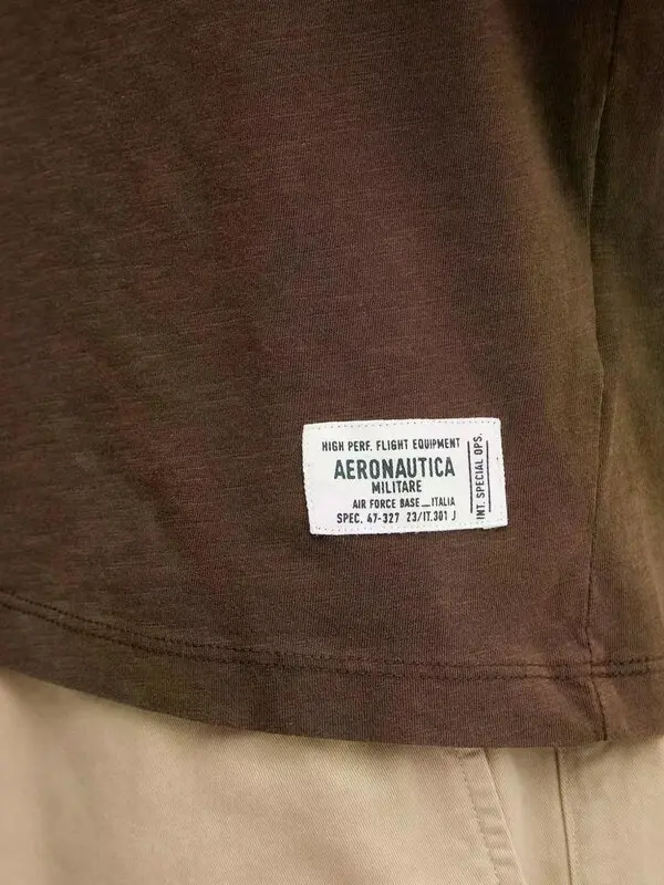 AERONAUTICA MILITARE Logo-patch Embroidered T-shirt