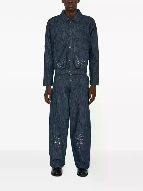 _J.L - A.L_ Mantle Rhinestone-embellished Denim Jacket