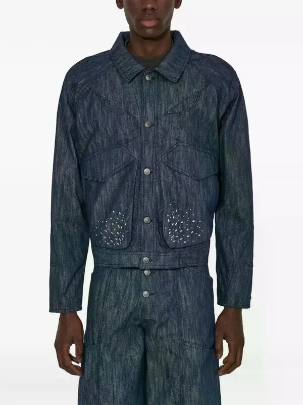 _J.L - A.L_ Mantle Rhinestone-embellished Denim Jacket