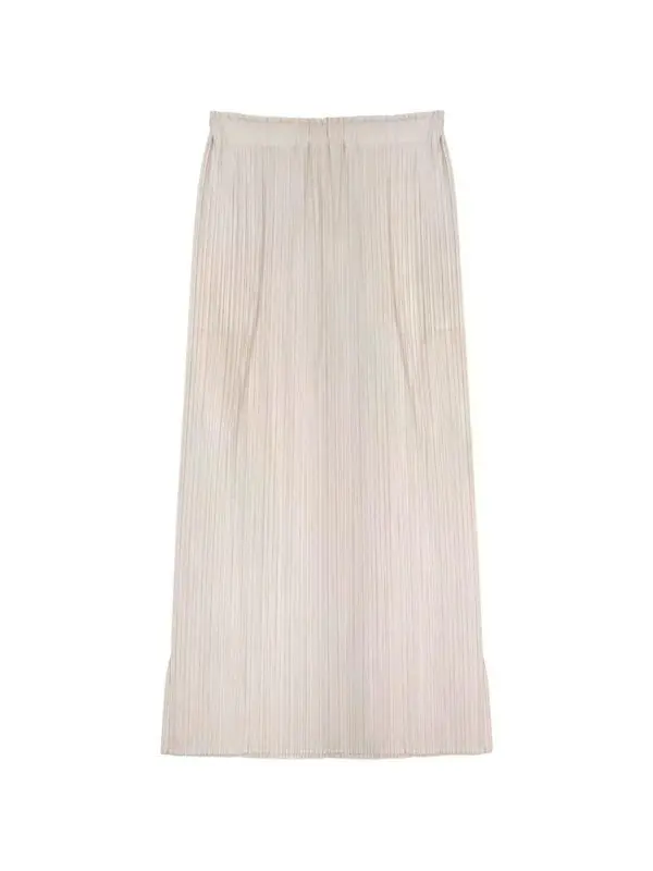 Issey Miyake Pleated Midi Skirt - Neutrals