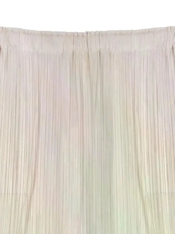 Issey Miyake Beige Pleated Midi Skirt - Neutrals