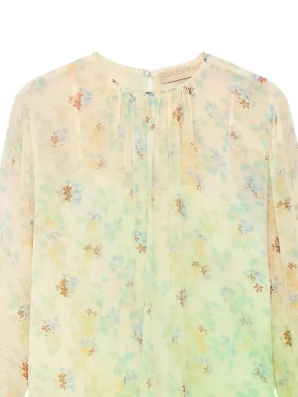 Ulla Johnson Emmeline Floral-print Ruffled Mini Dress - Neutrals