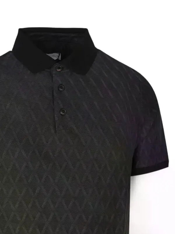 Pal Zileri Diamond-pattern Short-sleeve Polo Shirt