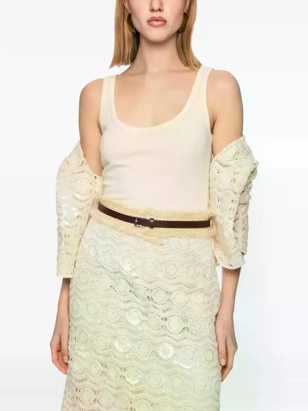 MARCCAIN Scoop-neck Ribbed Top