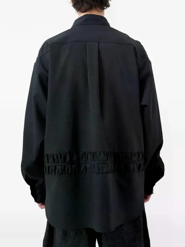 SAGE NATION Fossil Ruched-panel Shirt
