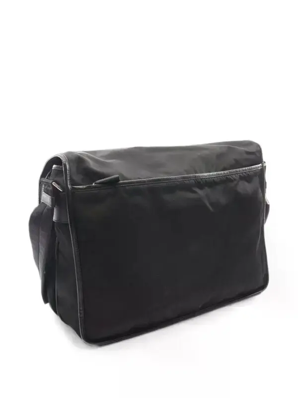 Prada Buckle Shoulder Bag - Black