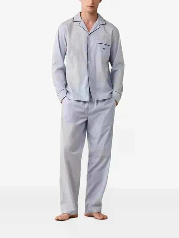 HACKETT LONDON Striped Cotton Pajamas
