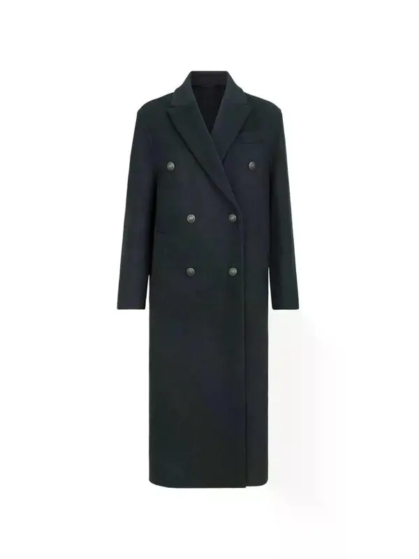 Brunello Cucinelli Hand-crafted Cashmere Beaver Double Cloth Coat With Monili