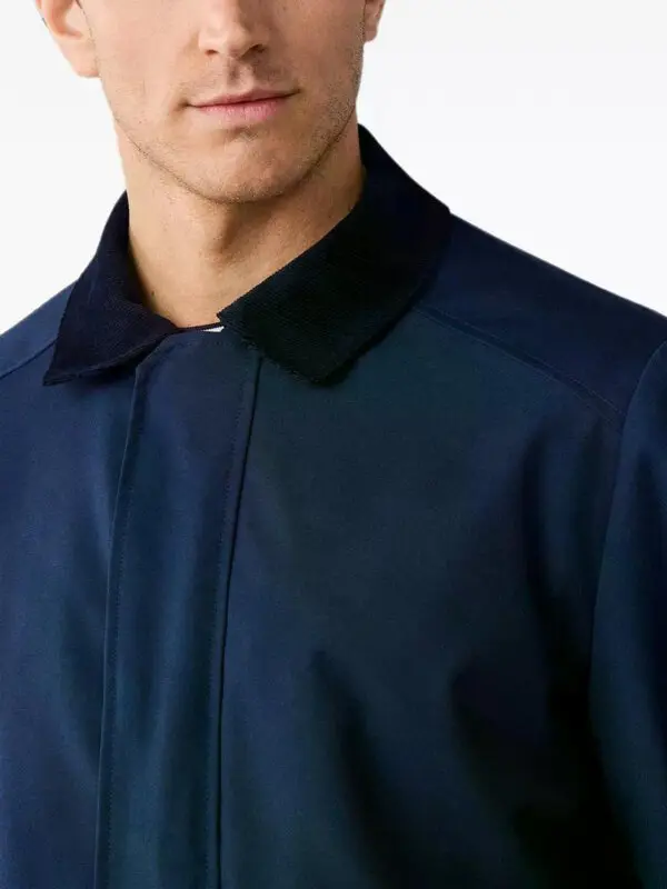 HACKETT LONDON Corduroy-collar Patch-pocket Coat
