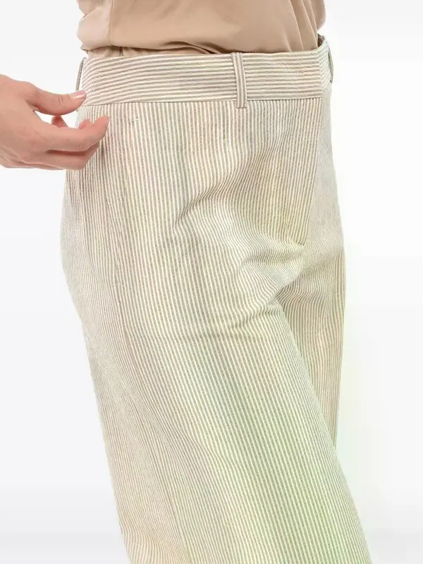 QL2 QUELLEDUE Striped Wide-leg Trousers