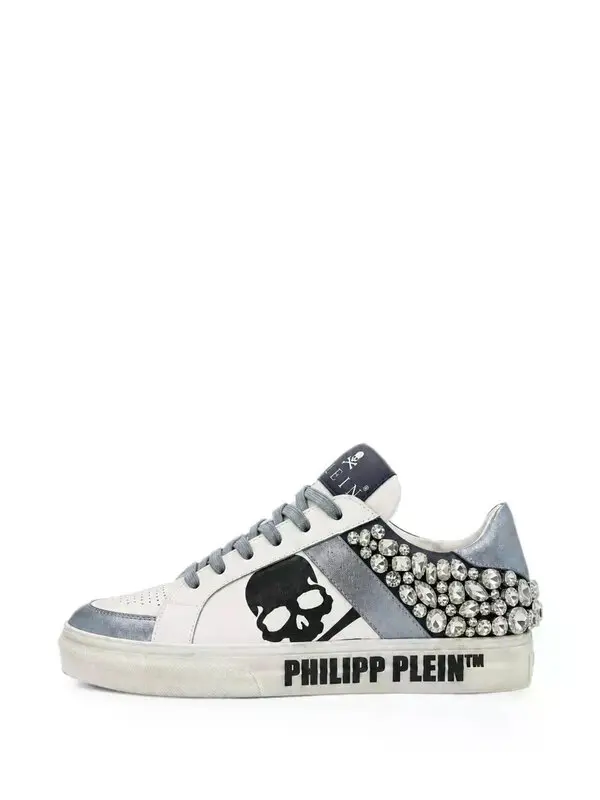 Philipp Plein Embellished Skull Low-top Sneakers