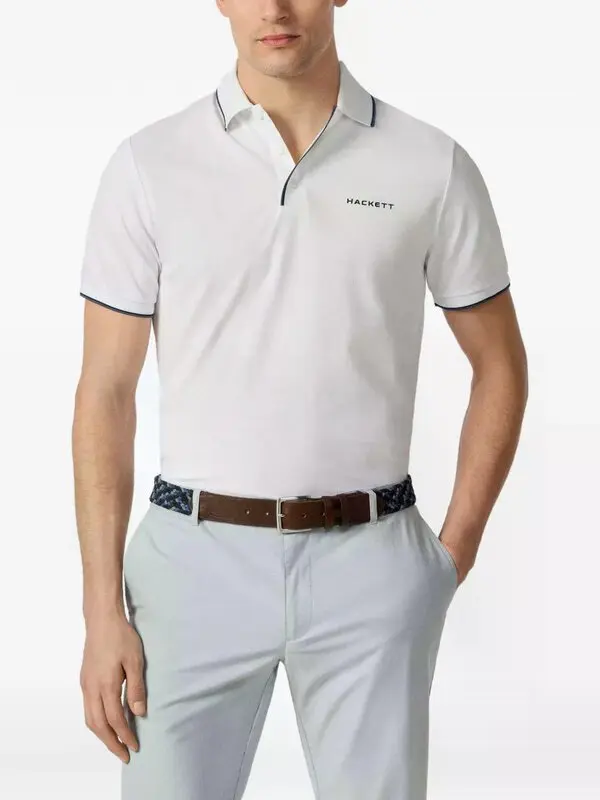 HACKETT LONDON Tipped Short-sleeve Polo Shirt