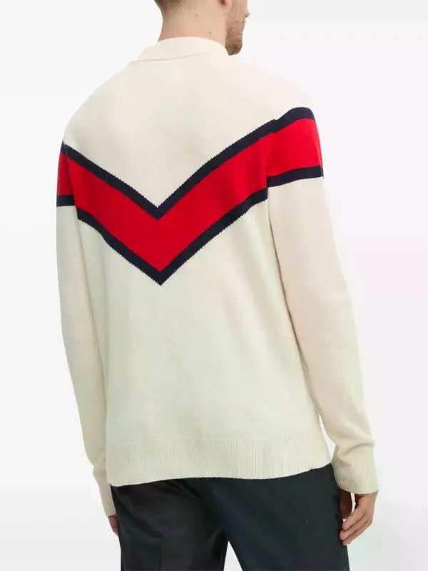 MC2 SAINT BARTH Davos Chevron-knit Embroidered Sweater