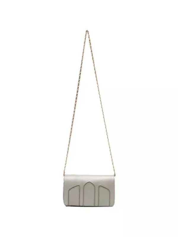 DELAGE Leather Crossbody Bag - Grey