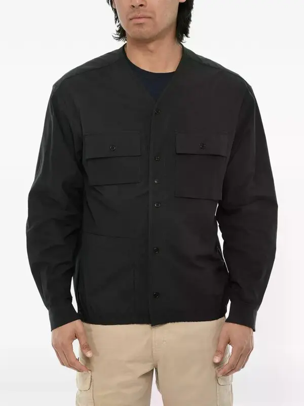Woolrich V-neck Pocket Jacket - Blue