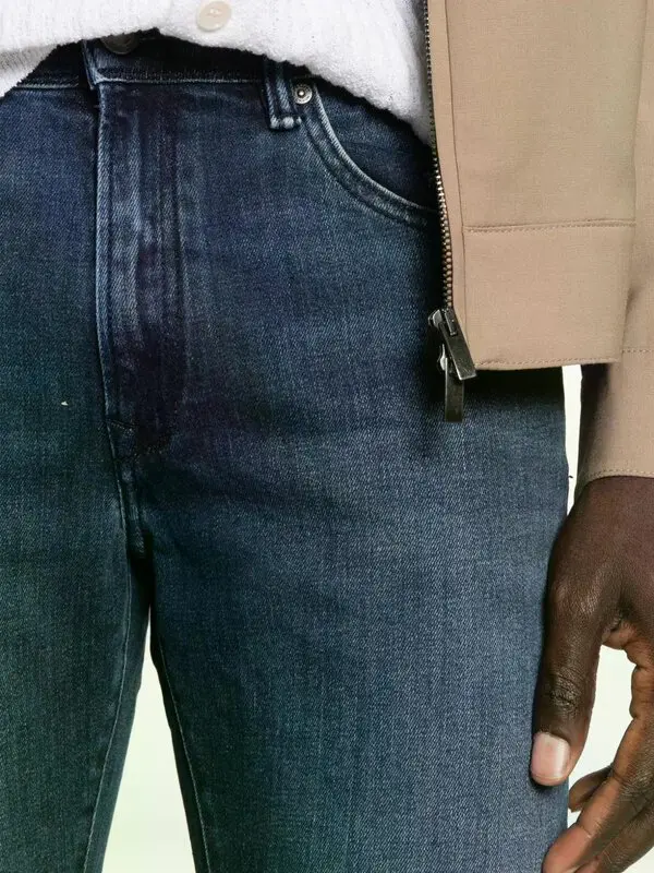 HACKETT LONDON Belt-loop Logo-patch Jeans