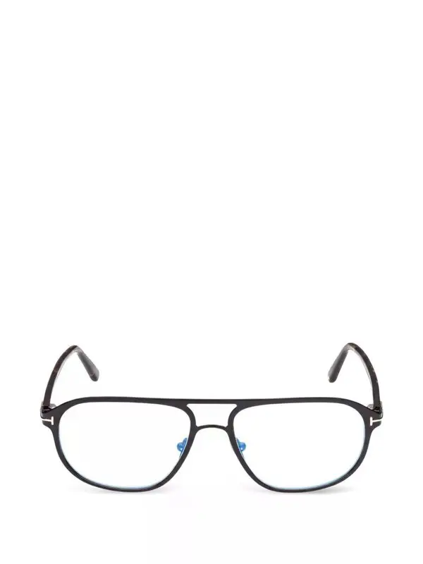 TOM FORD Pilot-frame Double-bridge Glasses - Black