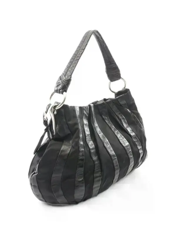 Prada 2000s Striped Leather Handbag