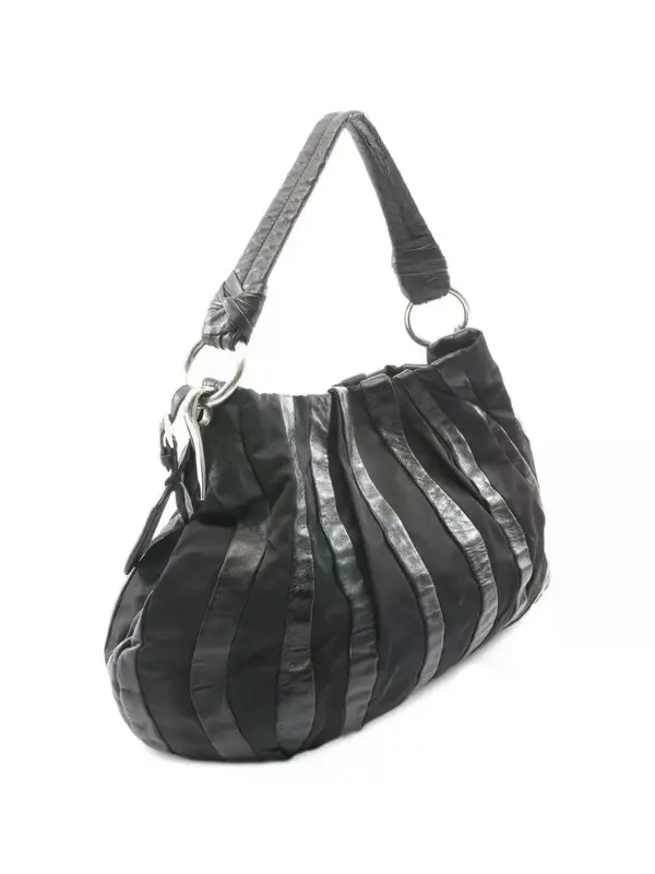 Prada 2000s Striped Leather Handbag