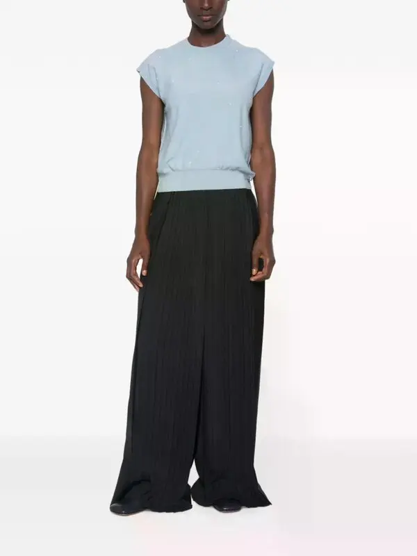 Herno Sequin-embellished Cap-sleeve Vest