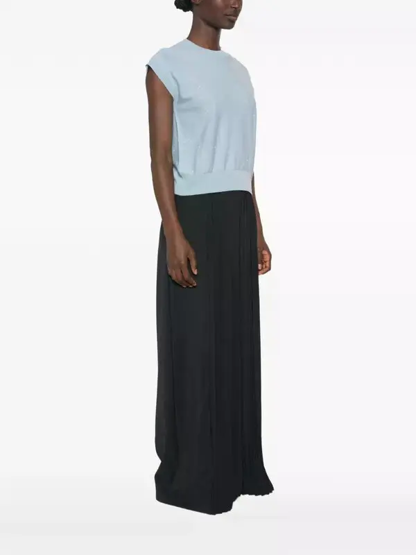 Herno Sequin-embellished Cap-sleeve Vest