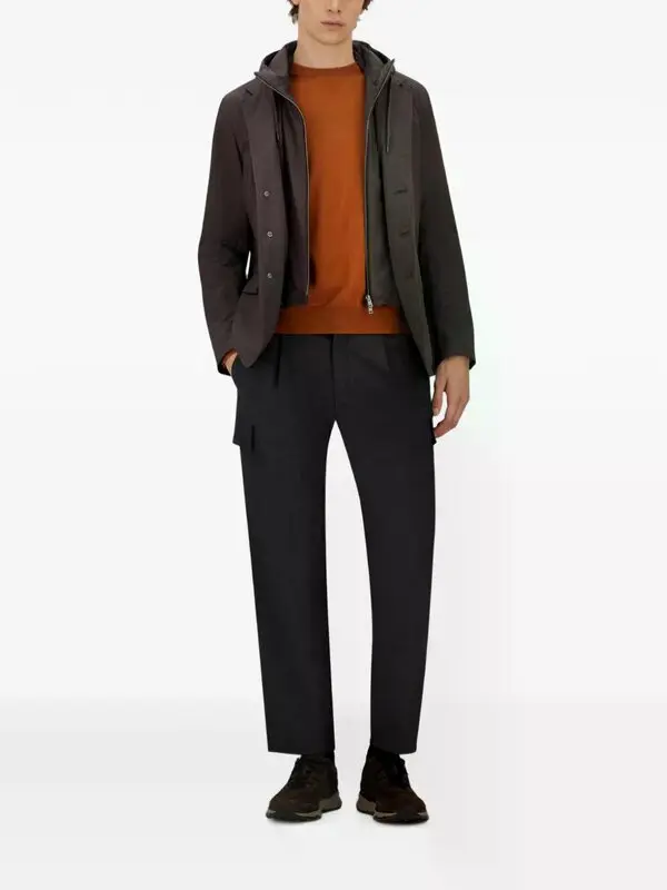 Herno Hooded Single-breasted Blazer