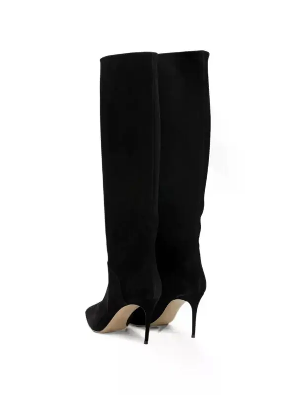 Casadei Renna Suede Pointed-toe Knee-high Boots