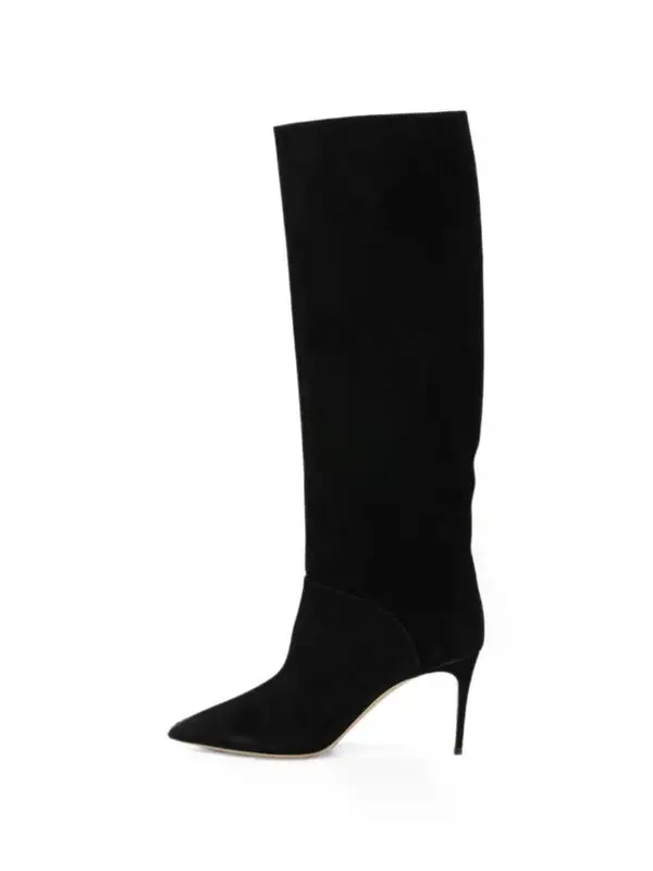 Casadei Suede Pointed-toe Knee-high Stiletto Boots