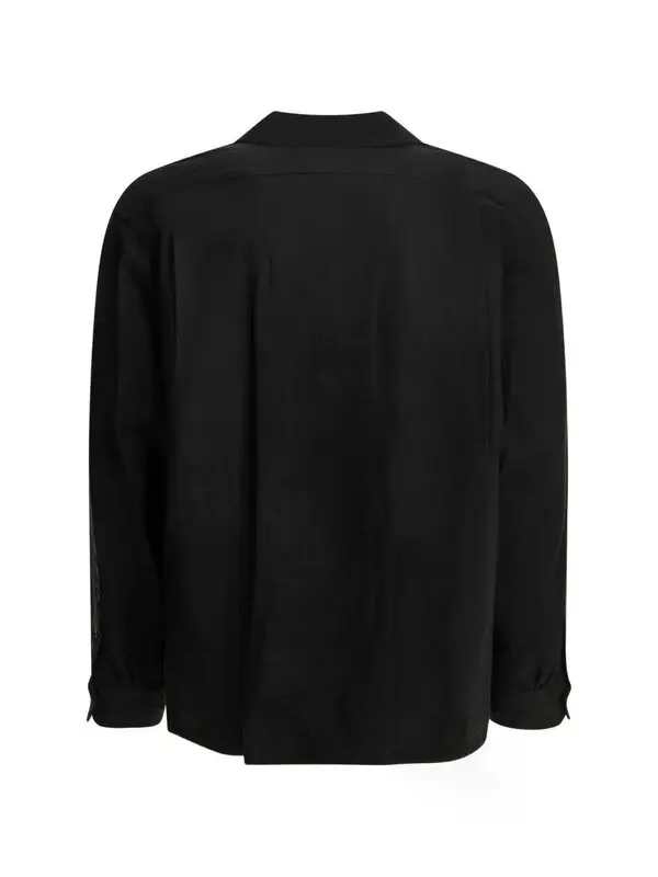 A.PRESSE Long-sleeve Silk Shirt