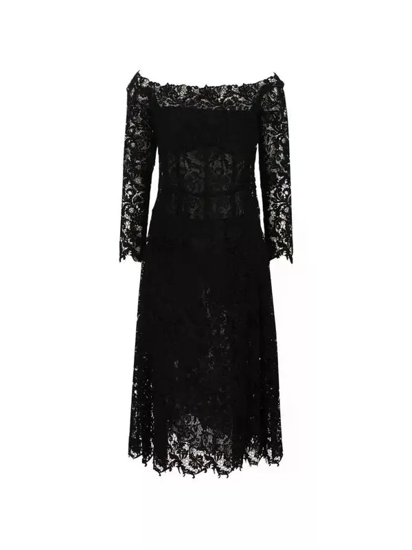 Fendi Macramé Lace Off-the-shoulder Dress